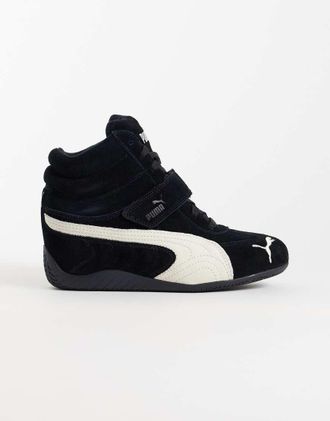 Puma Speedcat baskets compens&eacute;es noires et blanches