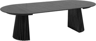 House Nordic Osaka Esstisch Inkl. 3 Ansteckplatten, &oslash;120x120-160-200-240cm schwarz