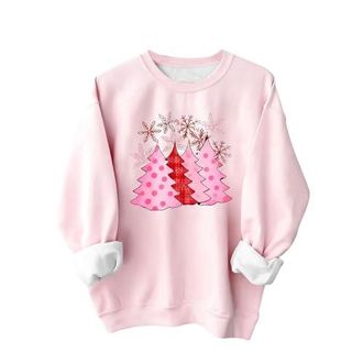 Generic Pull de Noël 2025 pour femme - Pull de Noël amusant et moche - Imprimé graphique festif - Manches longues - Style décontracté - Pour les fêtes de fin 