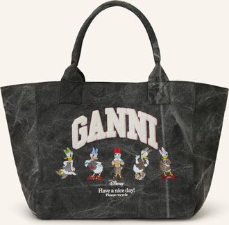 Ganni Shopper Medium schwarz