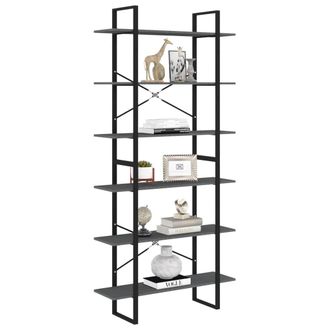 Generic B&uuml;cherregal, Standregal, Wandregal, B&uuml;rorregal, Aktenregal, Regal, Mehrzweckregal f&uuml;r Wohnzimmer, Heimb&uuml;ro, Holzwerkstoff Metall(Wei&szlig; 100x30x105cm) (1