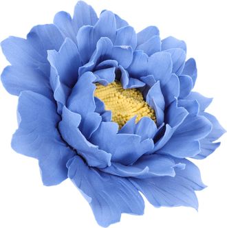 SOLUSTRE Keramische Blumen wanddekoration Pfingstrose Wandkunst Skulptur Handgefertigt Gro&szlig;e Blaue Blume f&uuml;r Wohnzimmer Schlafzimmer und Heimdekoration