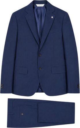 Manuel Ritz Homme, Costumes, Bleu, Taille: XL Single Breasted Suits