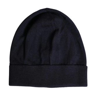Dolce & Gabbana Femme, Accessoires, Noir, Taille: ONE Size Ribbed Knit Beanie