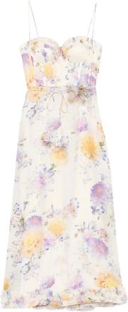 Zimmermann Femme, Robes, Multicolore, Taille: 38 FR Luna Ruffle Midi Dress