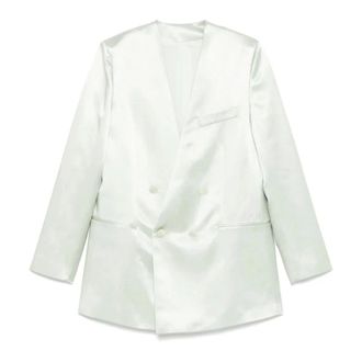 Philosophy di Lorenzo Serafini Femme, Vestes, Vert, Taille: 38 FR Veste verte &agrave; double boutonnage avec &eacute;paulettes
