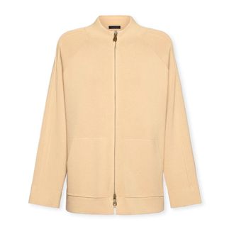 Elena Miro Cardigan mit Rei&szlig;verschluss aus Viskosemischung - - Jackets - Damen - Beige - S