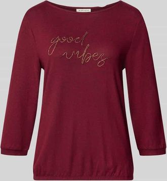 Tom Tailor Langarmshirt mit Glitzer-Schriftzug Good Vibes