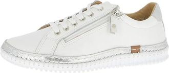 Andrea Conti Baskets Basses pour Femme, Blanc/argent&eacute;, 39 EU