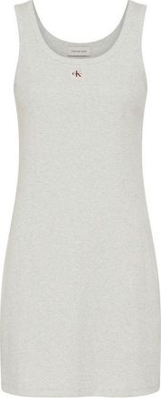 Calvin Klein Jeans Minikleid WOVEN LABEL BABY RIB MINI Figurbetonte Passform mit Rundhalsausschnitt