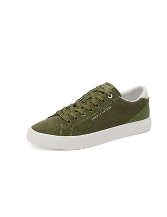 Tommy Hilfiger TH Hi Vulc Low Summer CVS, Basket vulcanis&eacute;e, Mash Green