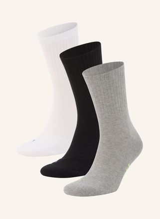 Falke 3er-Pack Laufsocken Run Rib Crew grau