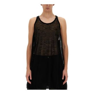 Rick Owens Homme, Tops, Noir, Taille: ONE Size Maglia D&eacute;bardeur