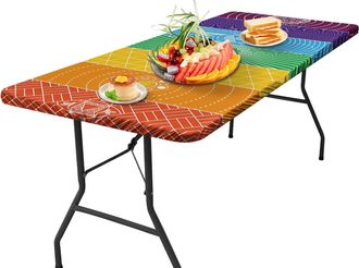 Generico Picknick-Tischdecke f&uuml;r den Au&szlig;enbereich, Picknick-Tischdecke, geometrisches Flanell, umweltfreundlich, &ouml;ldicht, wasserdicht