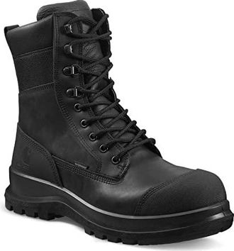 Carhartt Work in Progress Detroit 8 inch Rugged Flex Waterproof S3 Work Boot, Chaussures de Construction Homme, Noir, 41 EU
