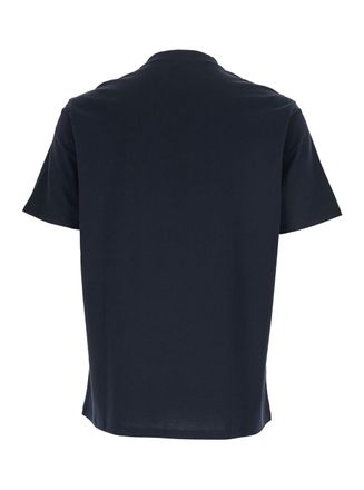 Emporio Armani Mens Crew Neck T-Shirt Blue Cotton T-Shirts And Polos