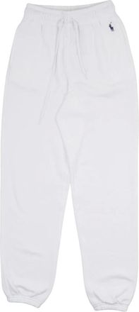 Polo Ralph Lauren Femme, Pantalons, Blanc, Taille: 34 FR Pantalon de surv&ecirc;tement avec broderie de poney