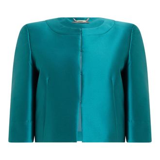 Alberta Ferretti Femme, Vestes, Bleu, Taille: 42 FR Cape &Eacute;l&eacute;gante