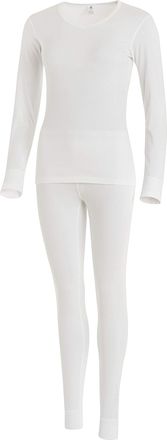 Medico Damen Thermounterwäsche Winterwäsche Skiunterwäsche Set Weiß Größe: L