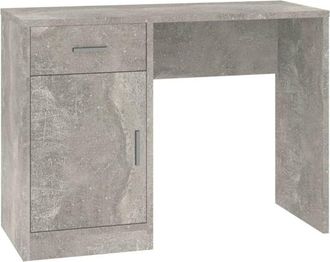 vidaXL Vidaxl - Schreibtisch mit Stauraum Betongrau 100x40x73 cm Holzwerkstoff