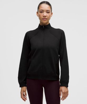 lululemon Adapted State Thermal Track Jacket f&uuml;r Frauen - Gr&ouml;&szlig;e 10 in Black