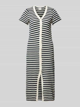 Ichi Strickkleid mit V-Ausschnitt Modell LORIANNA