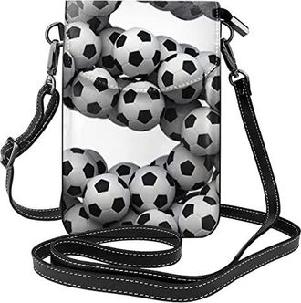 IUBBKI Soccer-Font-Lette Porte-monnaie pour téléphone portable - Petit portefeuille en cuir à bandoulière pour femmes Sac à bandoulière pour carte de transpo