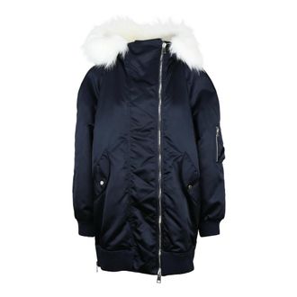 Dondup Gepolsterte Parka-Jacke mit Kunstpelz-Kapuze - - Jackets - Damen - Blau - M