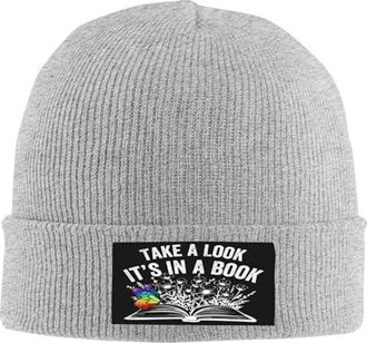Generic Beanie pour Homme Regarde, Cest dans Un Livre Épais Bonnets en Tricot Respirant Casquette Tricoté pour Cyclisme Ski Femme
