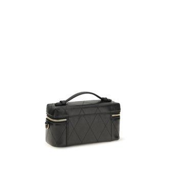 Tory Burch Charlie Beauty Case Top Handle Bag - Black