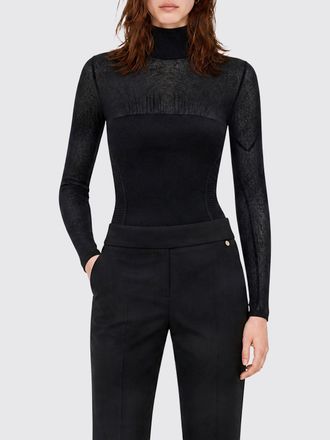 Elisabetta Franchi Body &agrave; col roul&eacute; slim fit en viscose stretch &agrave; manches longues