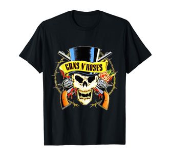 Guns n' Roses Offizieller Zylinderhut mit Totenkopf T-Shirt