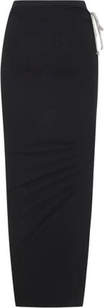 Rick Owens Femme, Jupes, Gris, Taille: 40 FR Drape Detail Maxi Skirt