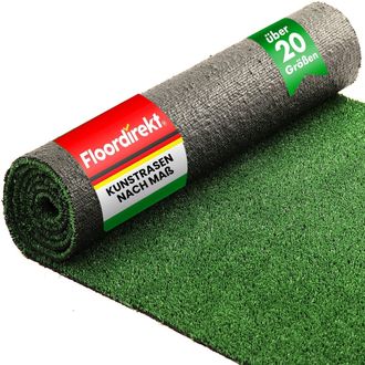 Floordirekt Kunstrasen 1 x 1,5m = 1,5m² Kunstrasen Balkon wetterfest - Grün 7mm Spring