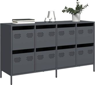 vidaXL Sideboard Anthrazit 135x39x73,5 cm Kaltgewalzter Stahl - Vidaxl