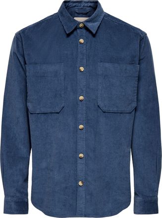 Only & Sons Herren Onsalp RLX 2Pkt Washd Cord Ls Shirt Noos, Vintage Indigo, XXL EU