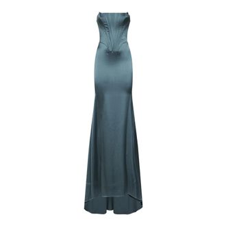 Giuseppe Di Morabito Femme, Robes, Bleu, Taille: 38 FR Robe bustier droite sans bretelles