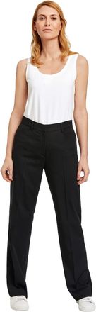 Gerry Weber Damen broek doek lang Hose, Schwarz, 42 EU