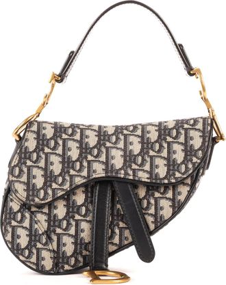 Dior Crossbody Bags - Oblique Saddle Mini - Gr. unisize - in Blau - f&uuml;r Damen