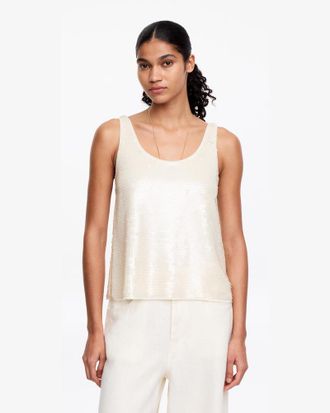 Arket Sequin Tank Top -Beige