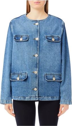 Liu Jo Femme, Vestes, Bleu, Taille: 36 FR Giubbotto in jeans