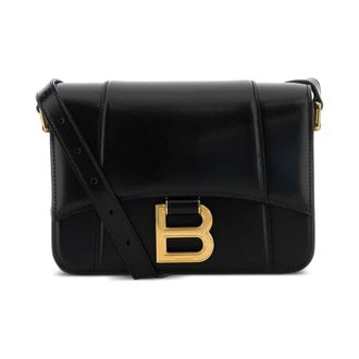 Balenciaga Schwarze Leder Umh&auml;ngetasche mit B-Schnalle - - Bags - Damen - Schwarzk - ONE SIZE