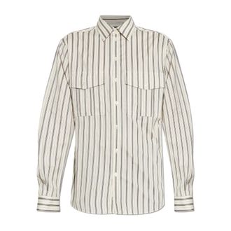 Dolce & Gabbana Homme, Chemises, Beige, Taille: XL Striped Martini Shirt