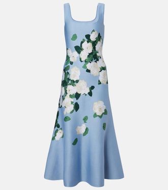Carolina Herrera Robe en soie m&eacute;lang&eacute;e &agrave; imprim&eacute; floral