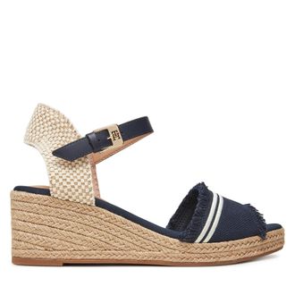 Tommy Hilfiger Espadrilles Tommy Hilfiger Fringe Canvas Medium Wedge FW0FW08879 Dunkelblau