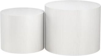 Vicco Set de Tables Basses Giva, Blanc, 48 x 48 cm