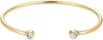 Elli Armband Damen Armreif Geo Minimal mit Kristalle in 925 Sterling Silber vergoldet