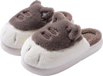 Generic Chausson Chaudes Femme Pantoufle Fourrure Femme Couple Leisure Long Plush Flat Slippers Long Plush Fashion Ladies Slippers Warm Chausson Femmes Chauds