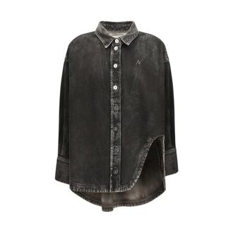 The Attico Femme, Blouses et Chemises, Noir, Taille: 32 FR Diana Denim Shirt
