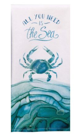 Kay Dee Designs Kay Dee Coastal Tranquility Sea Crab Dual Purpose Terry Towel K&uuml;chentuch, Frottee, Baumwolle, Multi